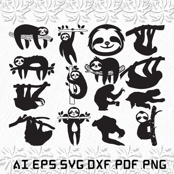 Sloth Svg Sloths Svg Funny Svg Funnys Pet SVG Ai Pdf - Etsy