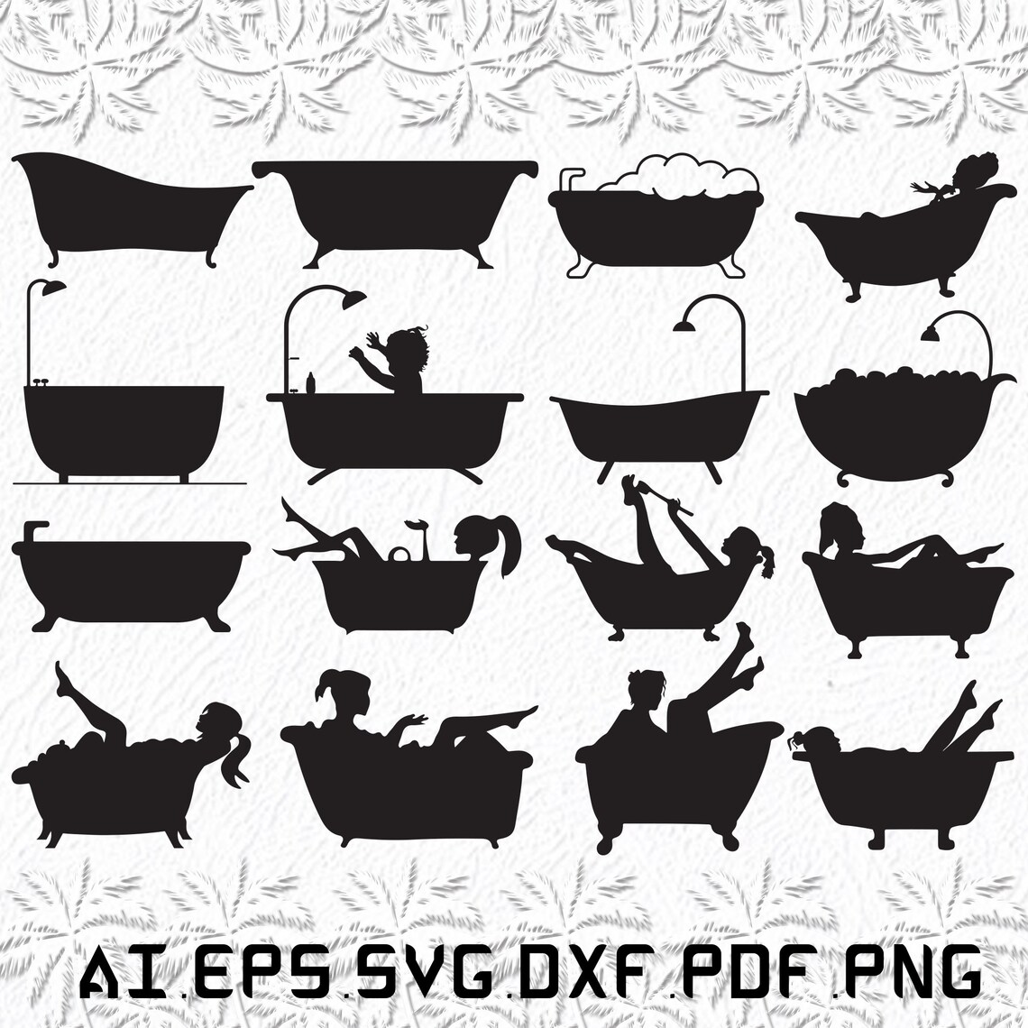 Bath Tub Svg Bath Svg Tub Svg Water Shower SVG Ai Pdf - Etsy