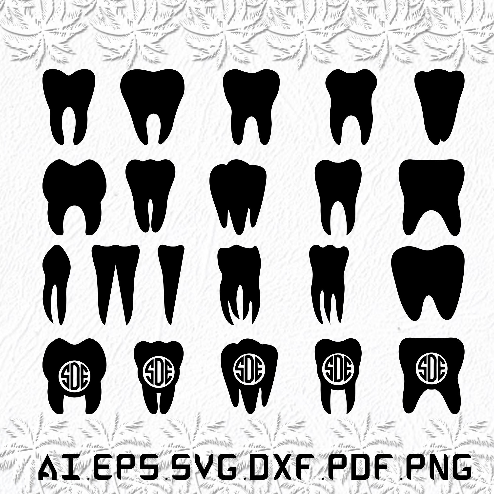 Tooth Svg Teeth Svg Tooth Monogram Svg Monogram Dentist - Etsy Canada