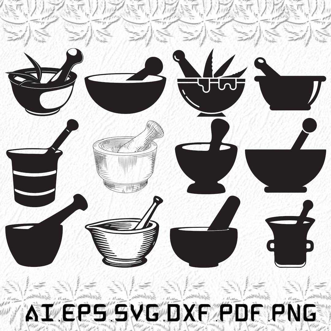 Mortar and Pestle Svg, Mortar and Pestles Svg, Mortar Svg, Pestle ...