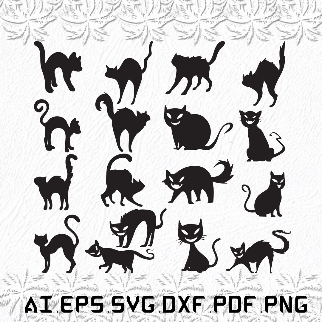Spooky Cat Svg, Spooky Cats Svg, Animal Svg, Animals, Pet, SVG, Ai, Pdf ...