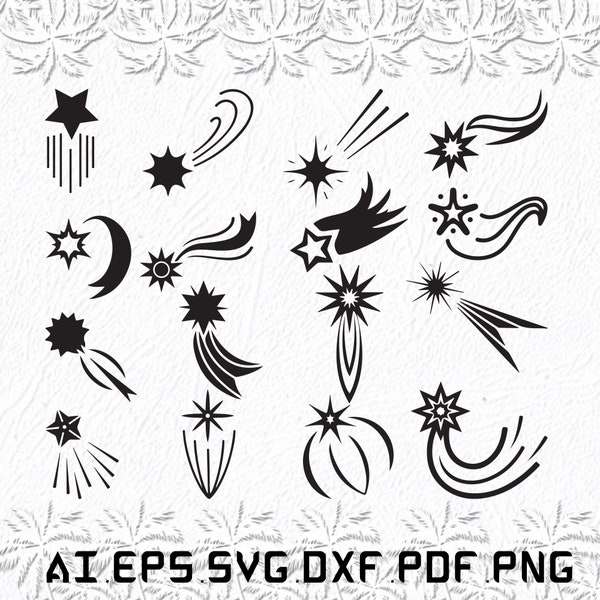 Falling Stars Svg - Etsy