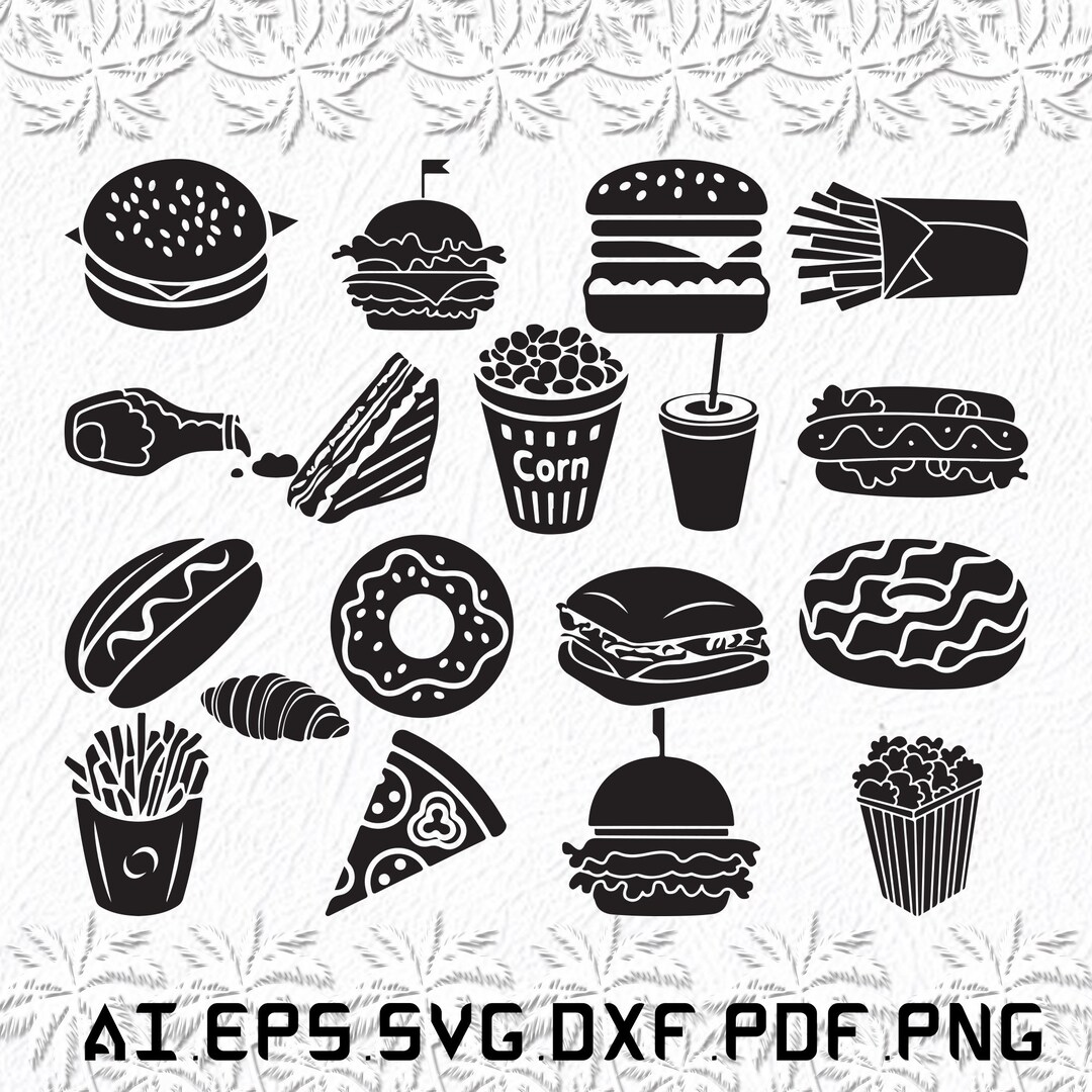 Fast Food Svg, Fast Foods Svg, Fast Svg, Food, Sports, SVG, Ai, Pdf ...
