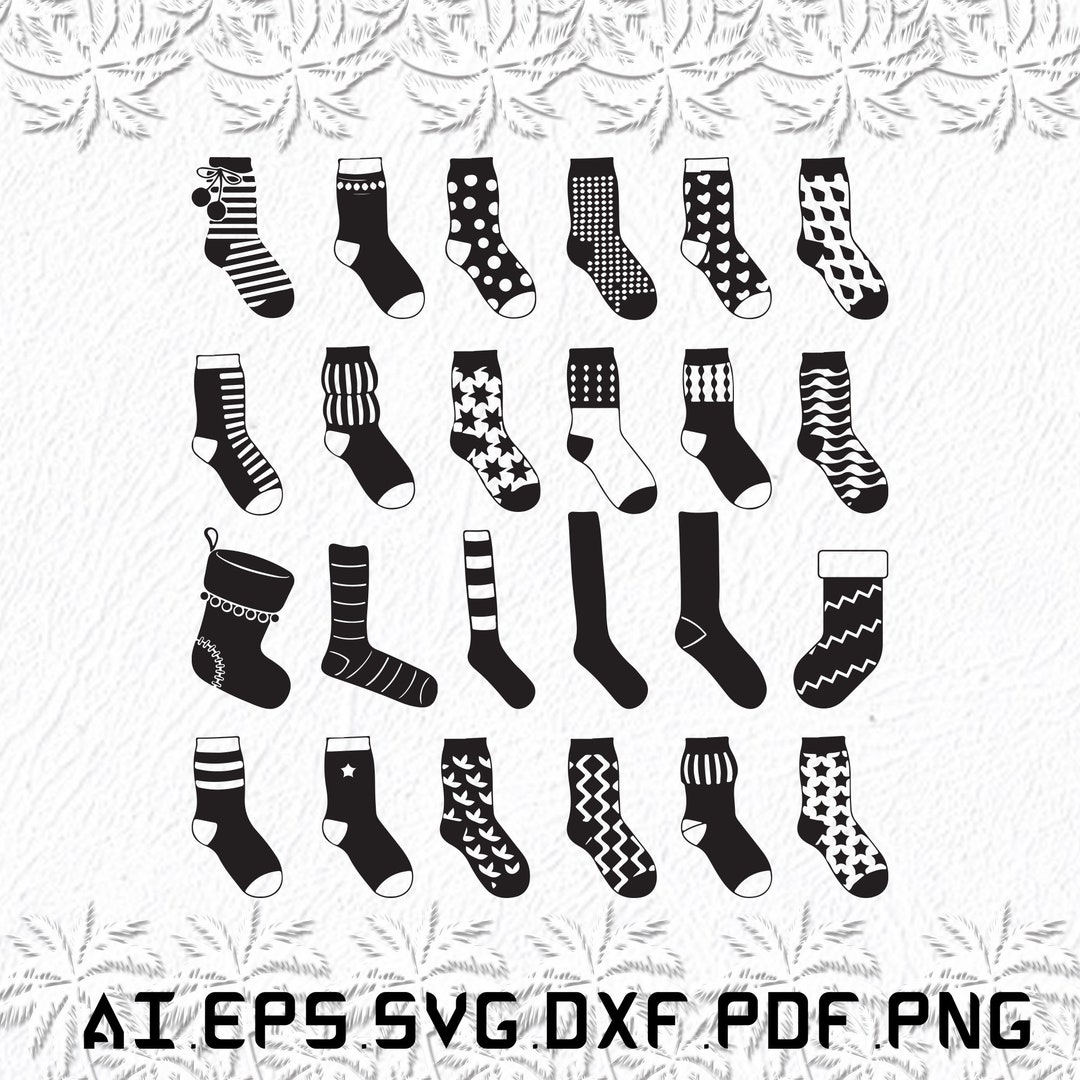 Sock Svg, Socks Svg, Man Svg, Women, Fantasy, SVG, Ai, Pdf, Eps, Svg ...