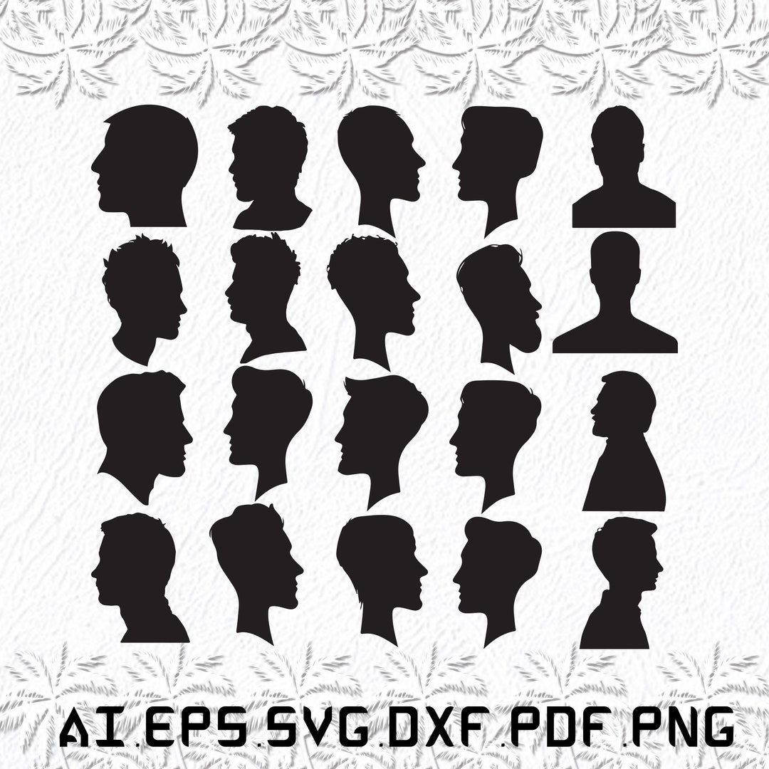 Man Heads Svg, Man Head Svg, Man Svg, Head, Heads, SVG, Ai, Pdf, Eps ...