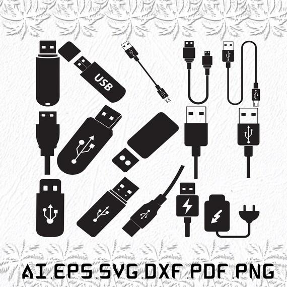 USB Flash Svg USB Flashs Svg Usb Svg Flash Cable SVG Ai - Etsy