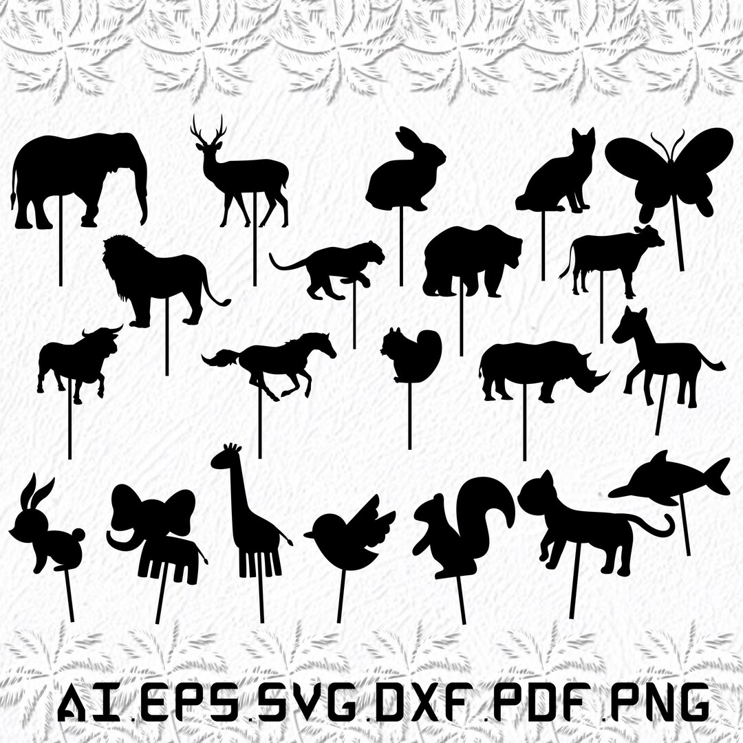 Animals Shadow Svg, Animals Shadows Svg, Tiger Svg, Animals, Shadow ...