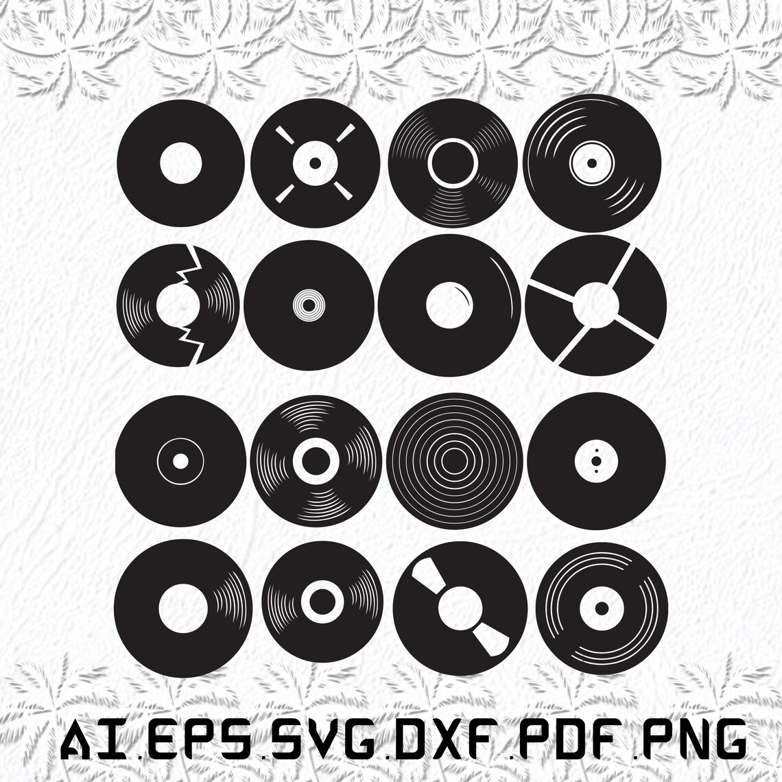 Vinyl Record Svg Vinyl Svg Record Svg Music Dj SVG Ai | Etsy