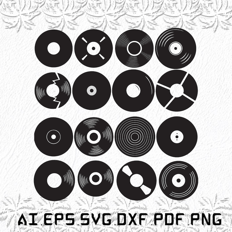Vinyl Record Svg Vinyl Svg Record Svg Music Dj SVG Ai - Etsy