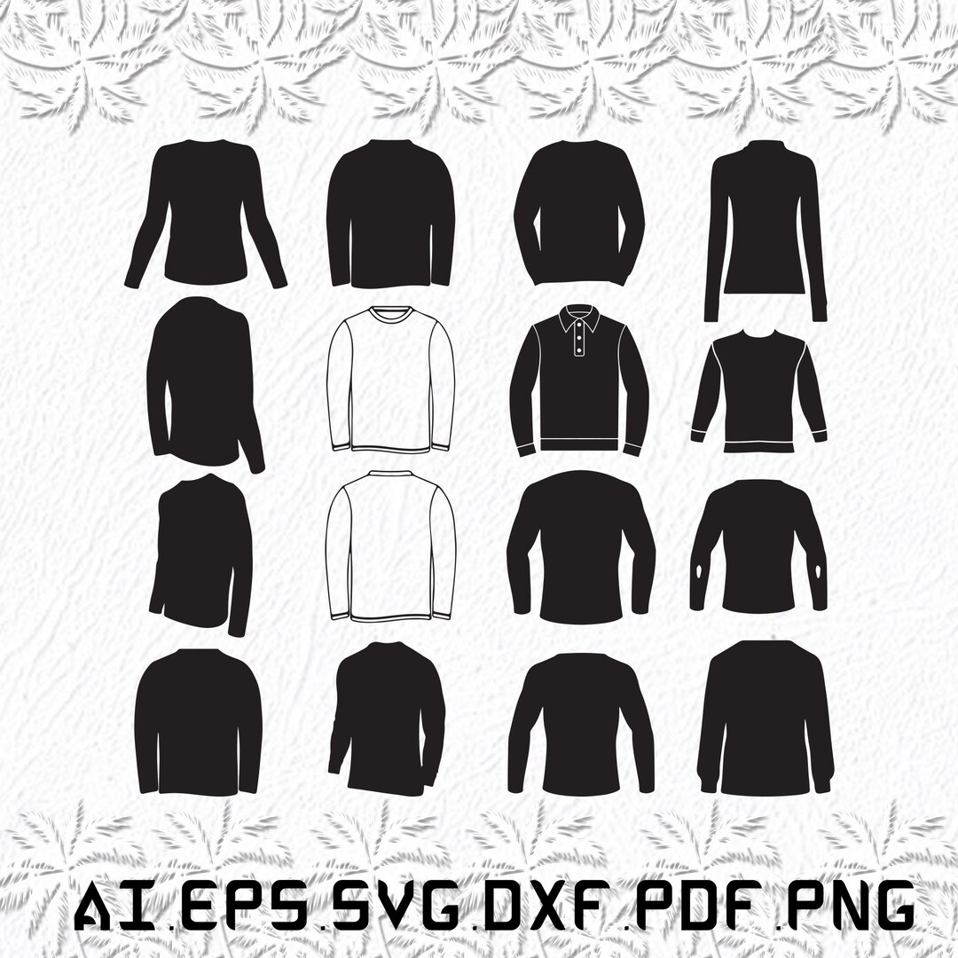 Long Sleeve Tshirt Svg, Long Sleeve Tshirts Svg, Long Sleeve Svg ...