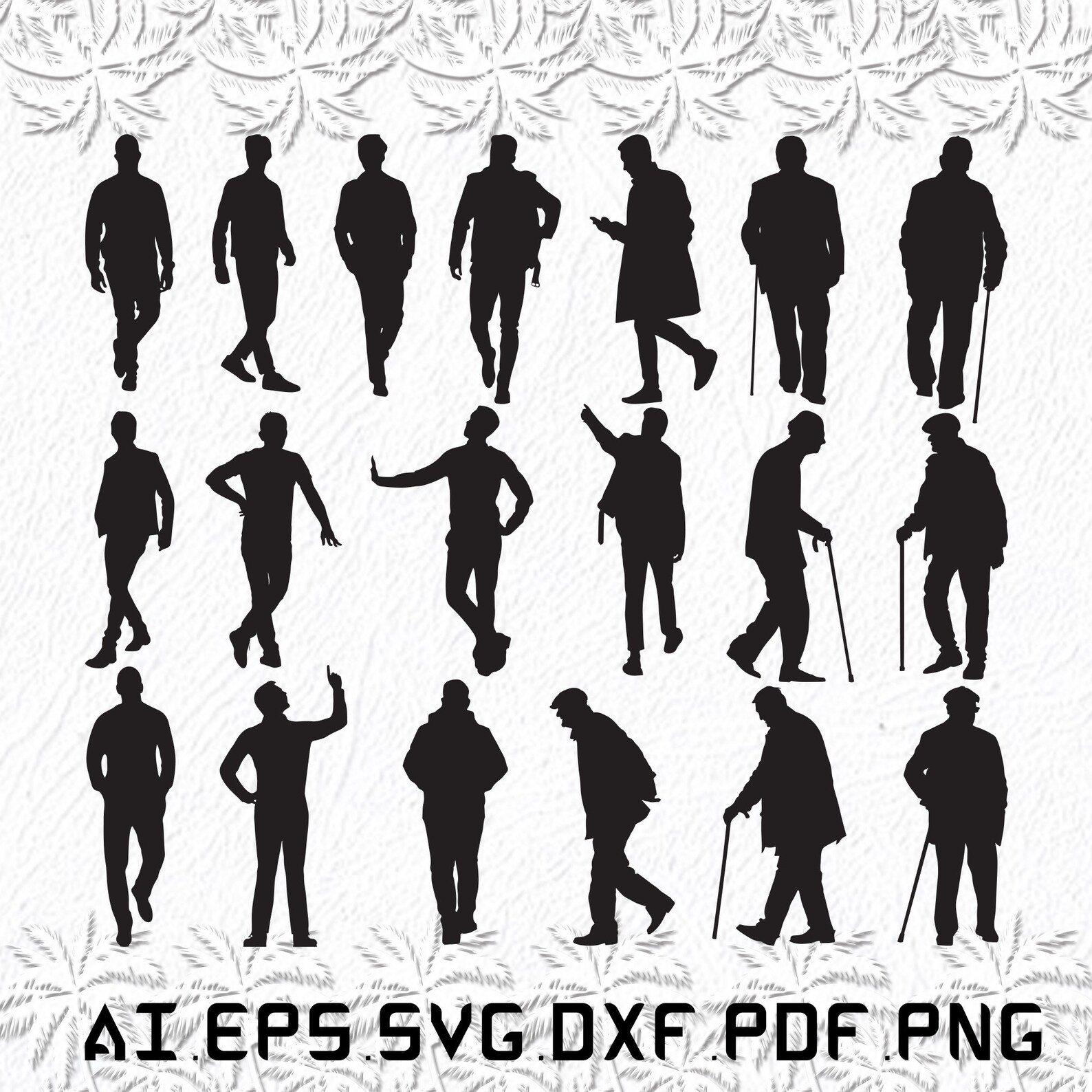 Man Walking Svg, Man Walkings Svg, Man Svg, Walking, Mans, SVG, Ai, Pdf ...