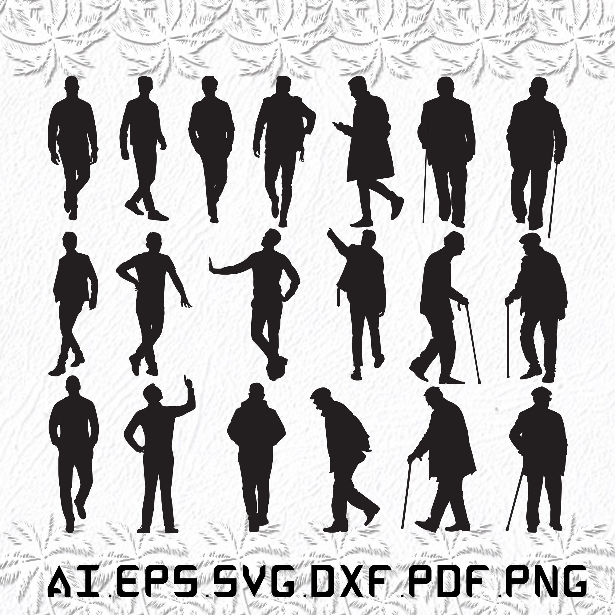 Man Walking Svg, Man Walkings Svg, Man Svg, Walking, Mans, SVG, Ai, Pdf ...