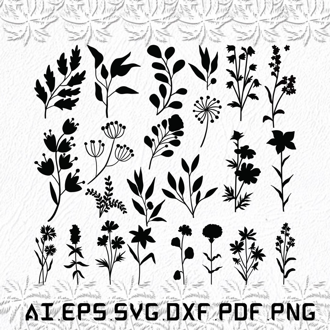 Conjunto de flores svg, Flor svg, Flor svg, corazón, amor, SVG, ai, pdf ...
