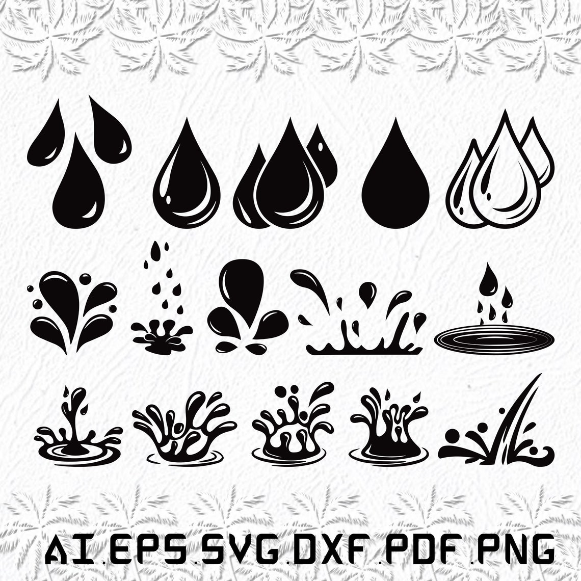 Water Svg Water Drops Svg Rain Drops Svg Raining Rain | Etsy Canada