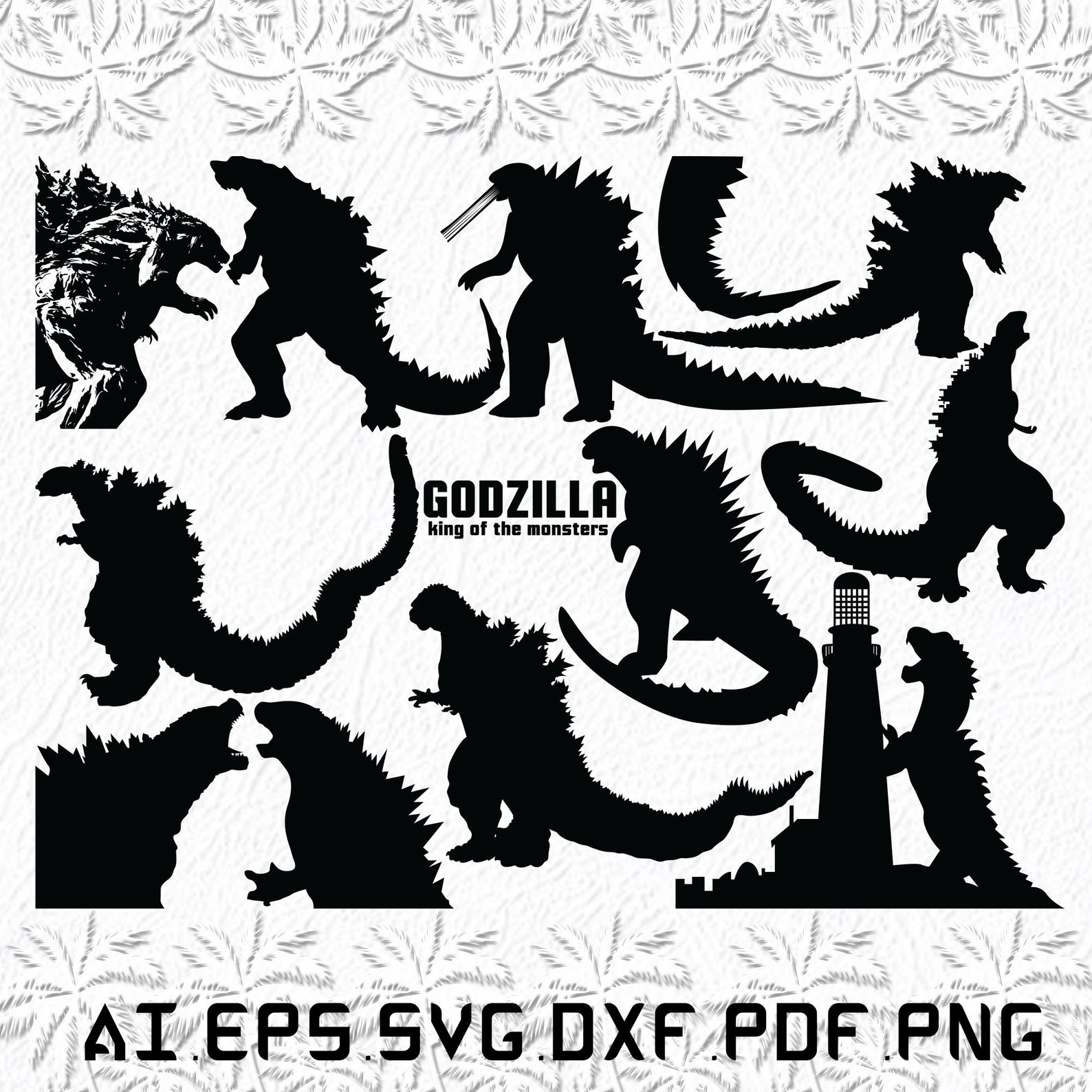 Godzilla Svg Monster Svg Kong Svg Dinosaur Godzilla Walk - Etsy Canada