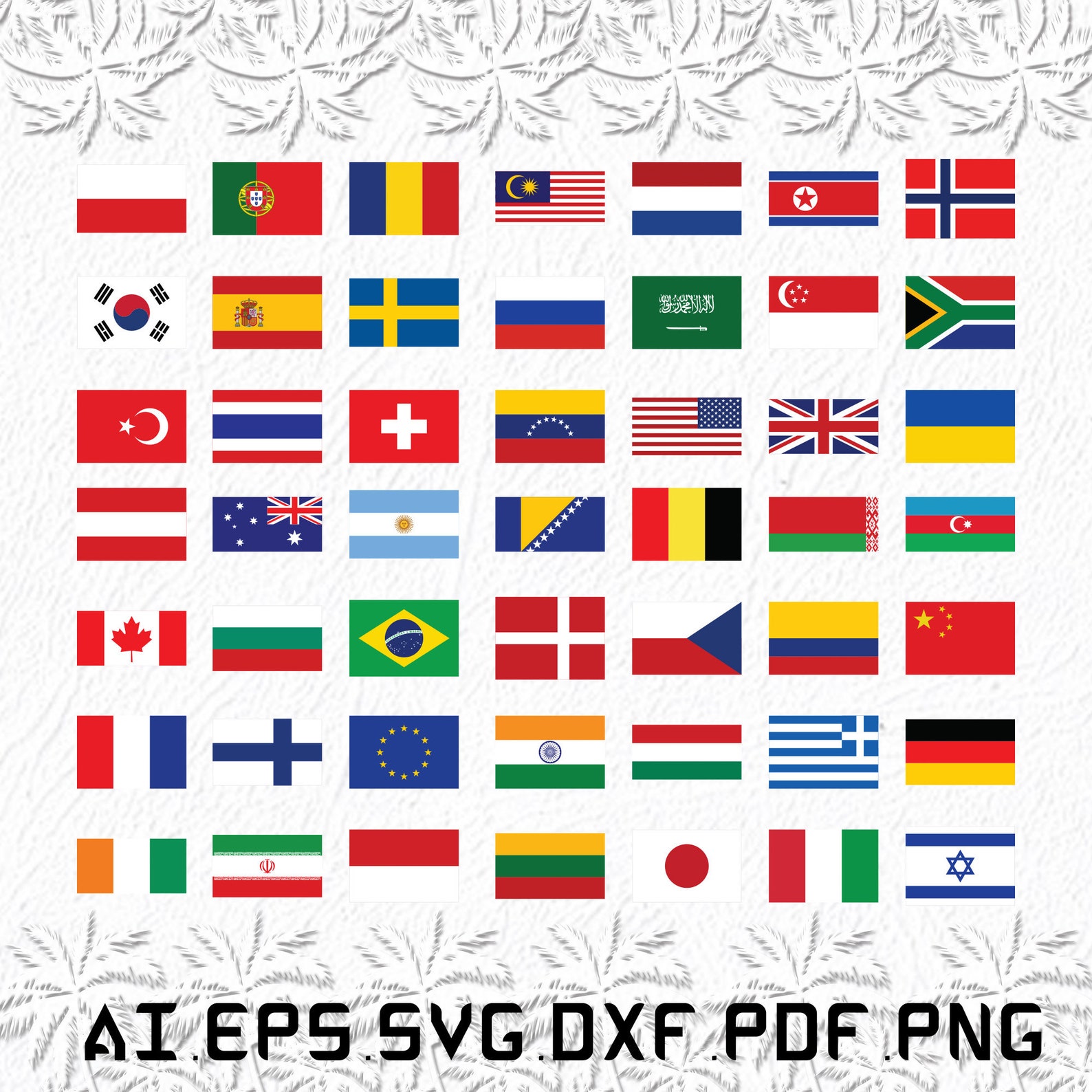 World Flag Svg, World Flags Svg, World Svg, Flags, World, SVG, Ai, Pdf, Eps, Svg, Dxf, Png - Etsy