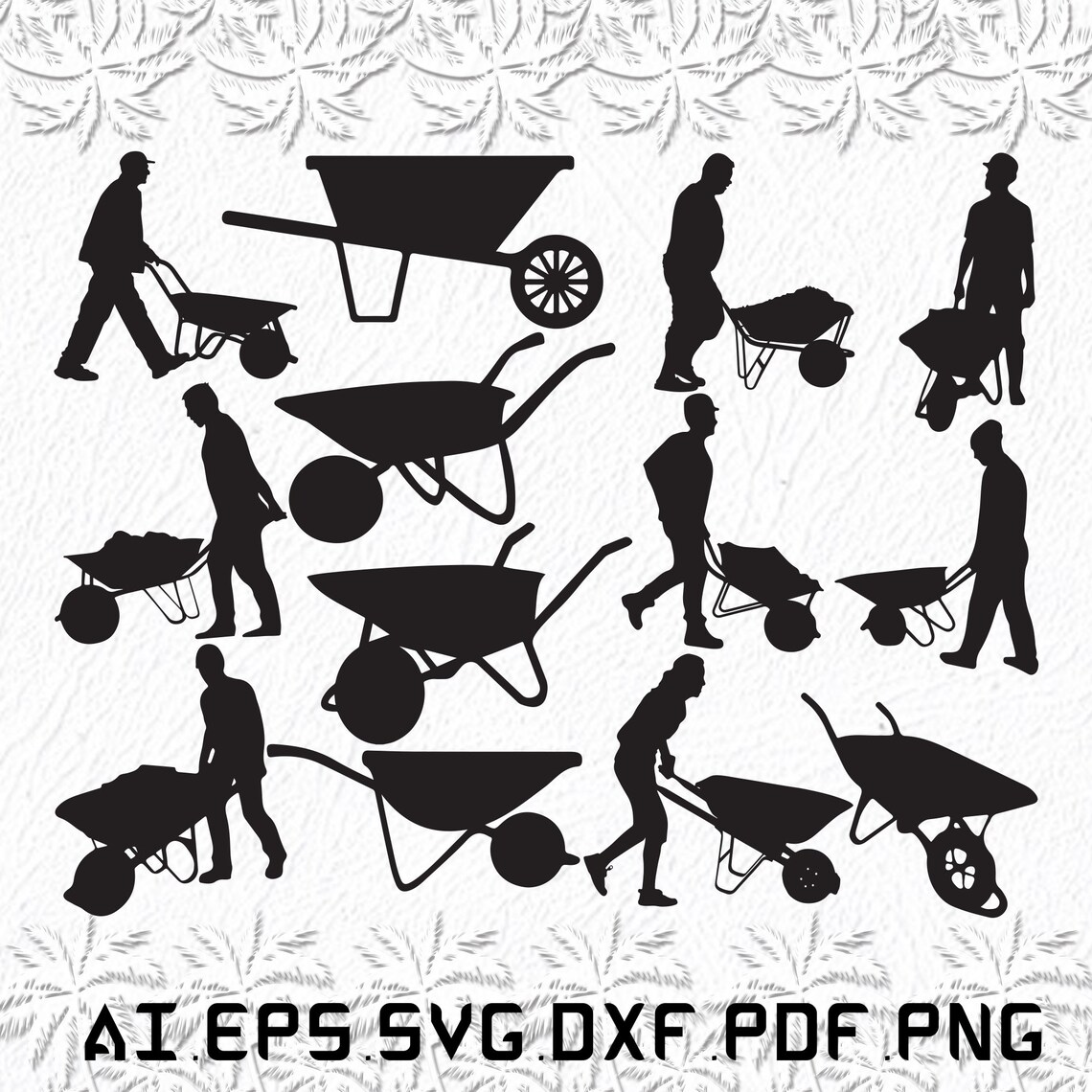 Wheelbarrow Svg Wheel Svg Barrow Svg Garden Cute SVG Ai - Etsy