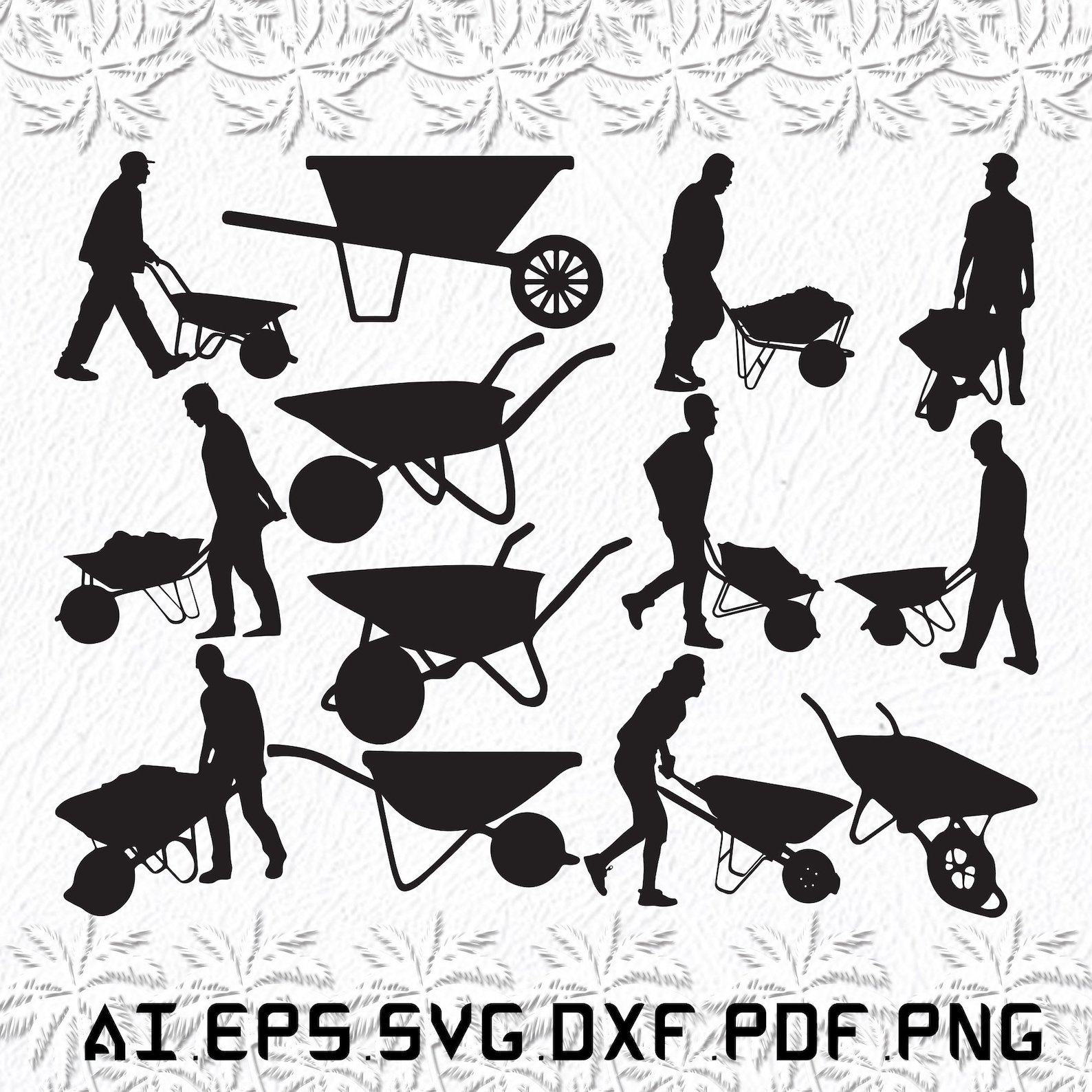 Wheelbarrow Svg, Wheel Svg, Barrow Svg, Garden, Cute, SVG, Ai, Pdf, Eps ...