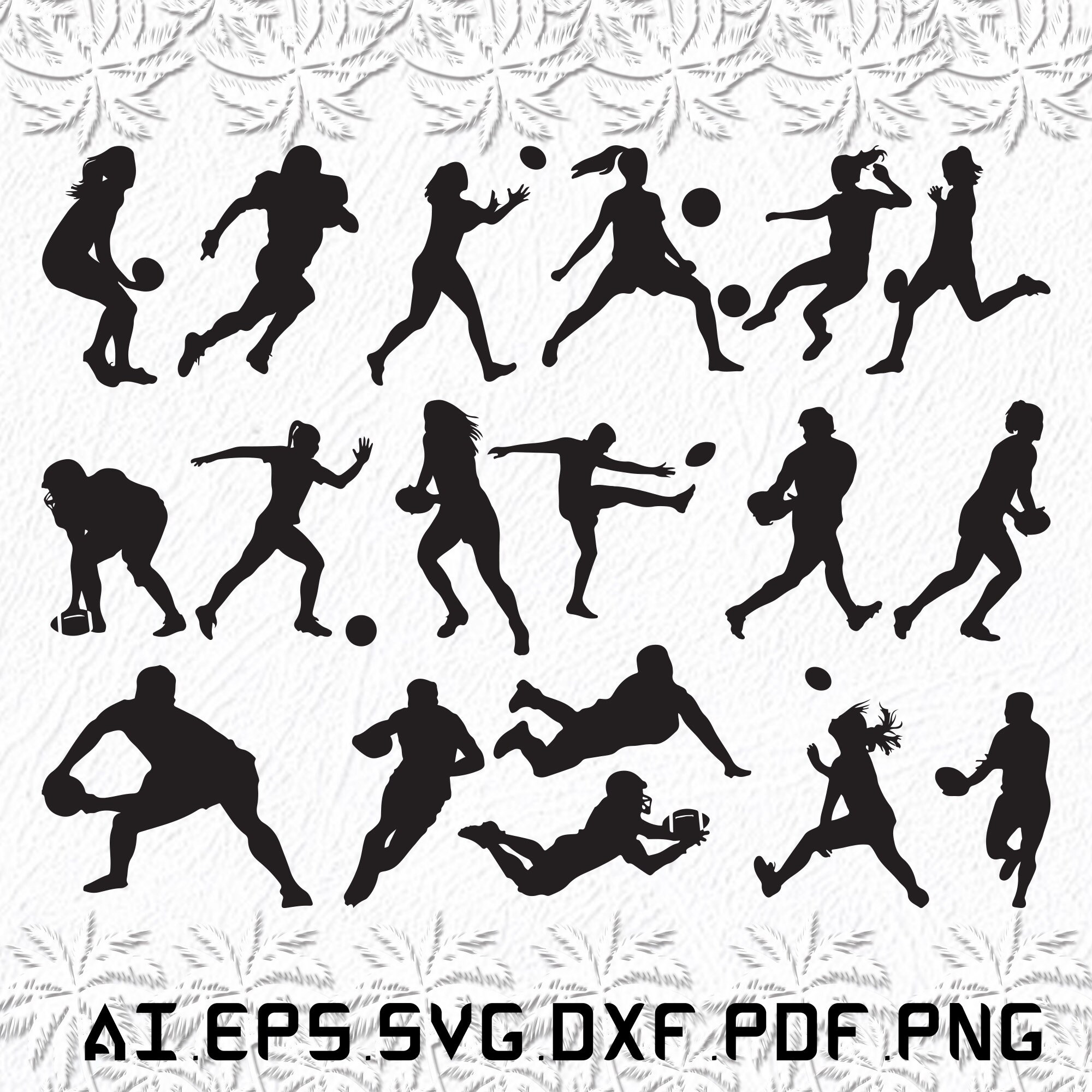 Women Rugby Player Svg, Women Rugby Players Svg, Women Svg, Rugby ...