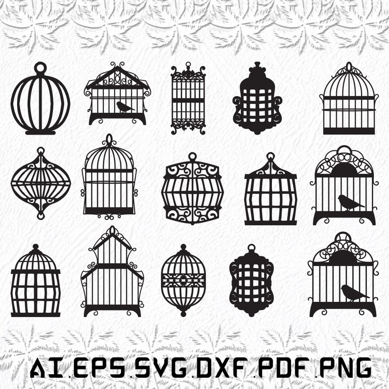 Bird Cage Svg Bird Cages Svg Bird Svg Birds Cage SVG Ai - Etsy