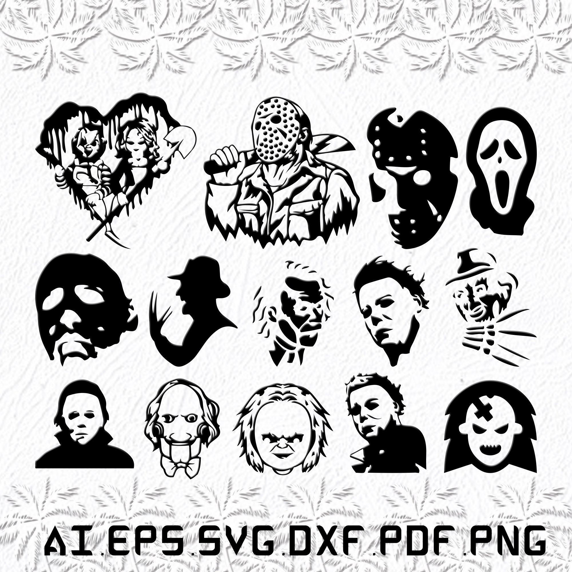 Horror Movie Villain Svg Horror Movie Creepy Svg Friends - Etsy Canada
