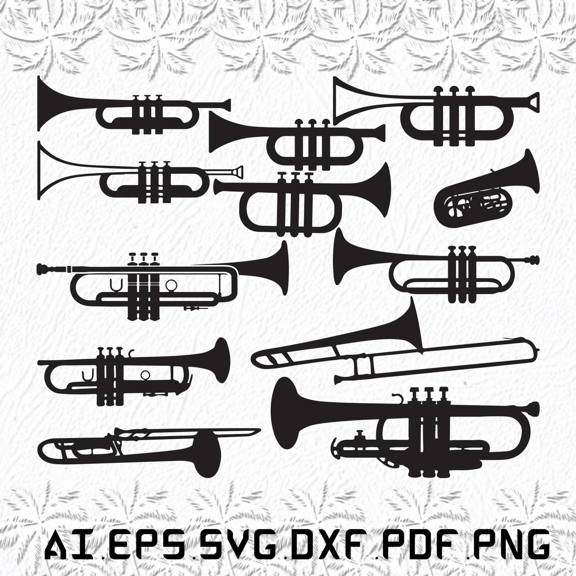 Trumpet Svg Trumpets Svg Trump Svg Music Band SVG Ai - Etsy
