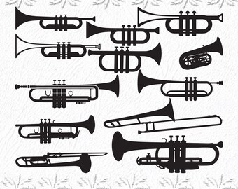 Dxf Pdf Png Trumpet - Etsy