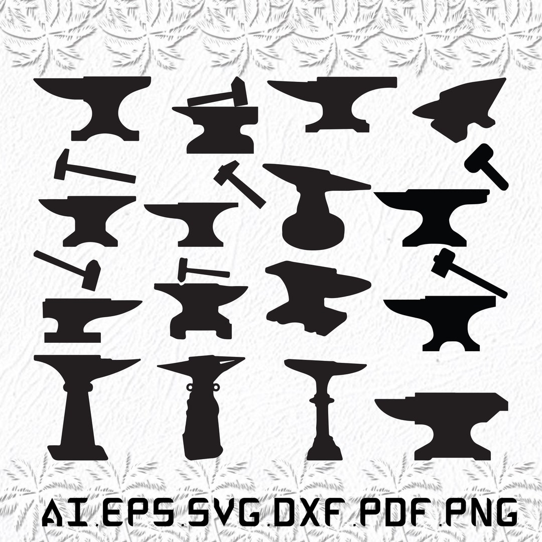 Anvil Svg, Hammer Svg, Forge Svg, Steel, Smith, SVG, Ai, Pdf, Eps, Svg ...