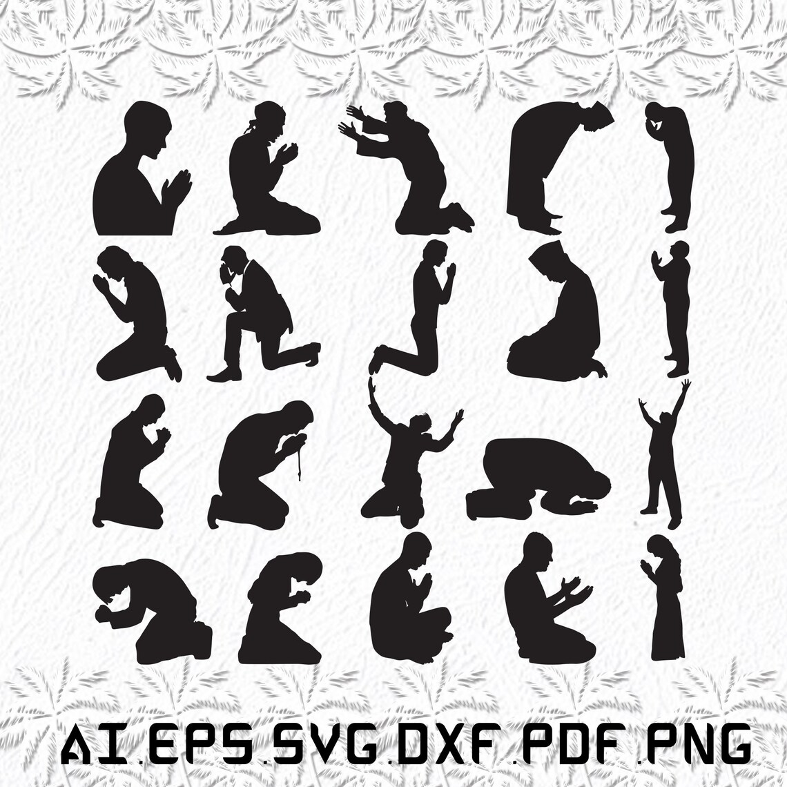 Man Praying Svg Woman Praying Svg Praying Svg Man Woman - Etsy