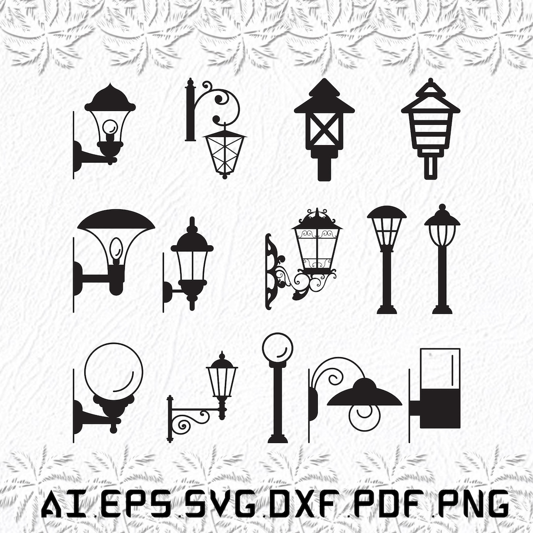 Garden Lamp Svg, Garden Lamps Svg, Garden Svg, Lamp, Lamps, SVG, Ai ...