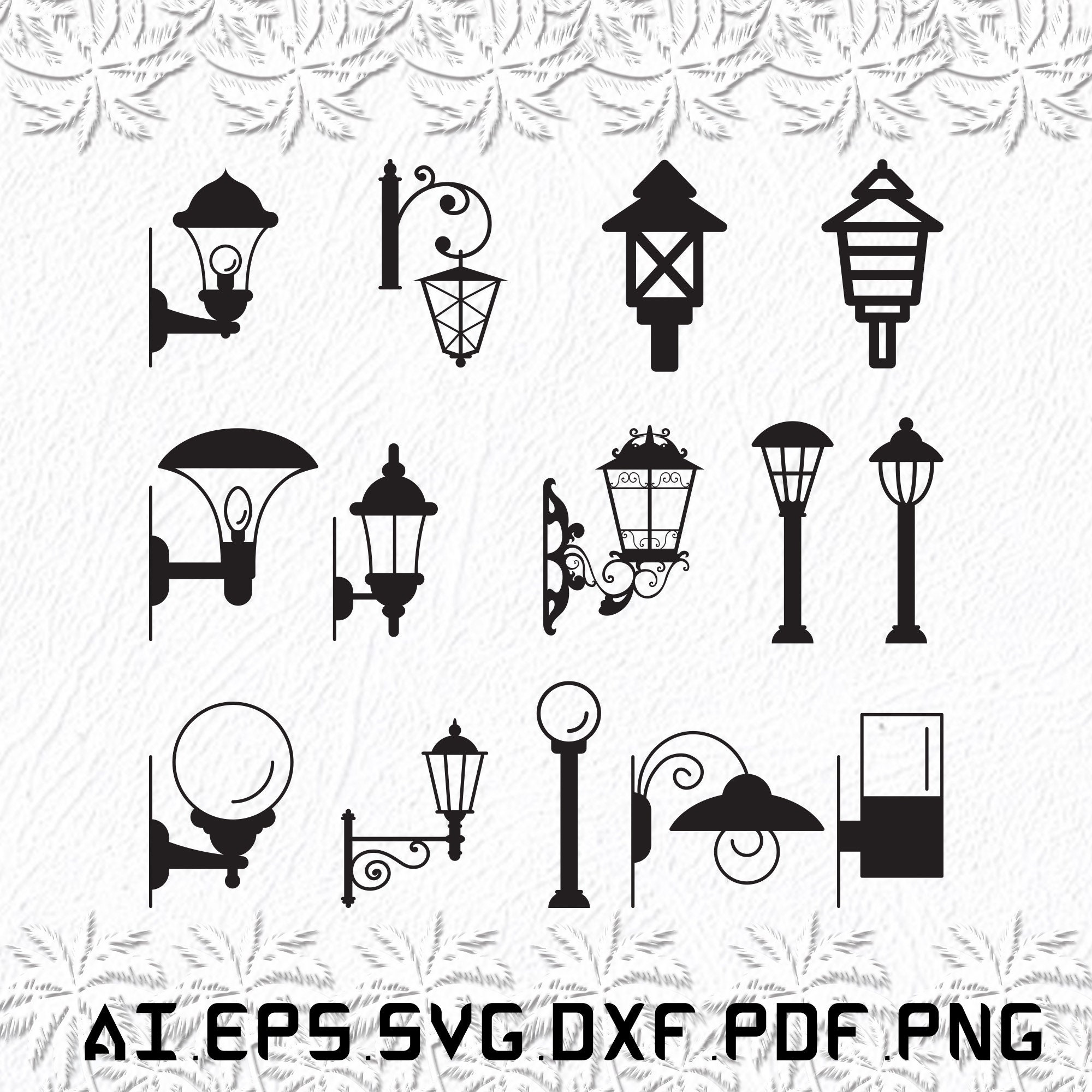 Garden Lamp Svg, Garden Lamps Svg, Garden Svg, Lamp, Lamps, SVG, Ai ...