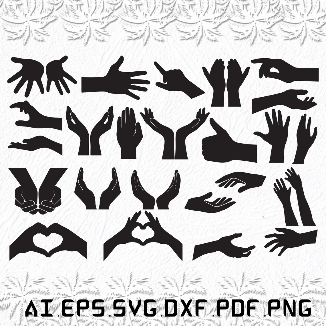 Hands Svg Hand Svg Love Svg Blie Cute SVG Ai Pdf Eps | Etsy
