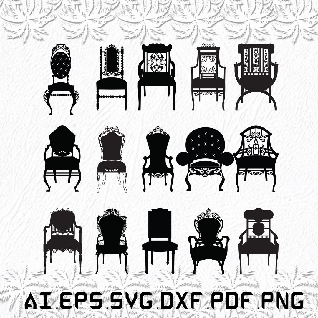 Fancy Chair Svg, Fancy Chairs Svg, Fancy Svg, Chair, Chairs, SVG, Ai ...