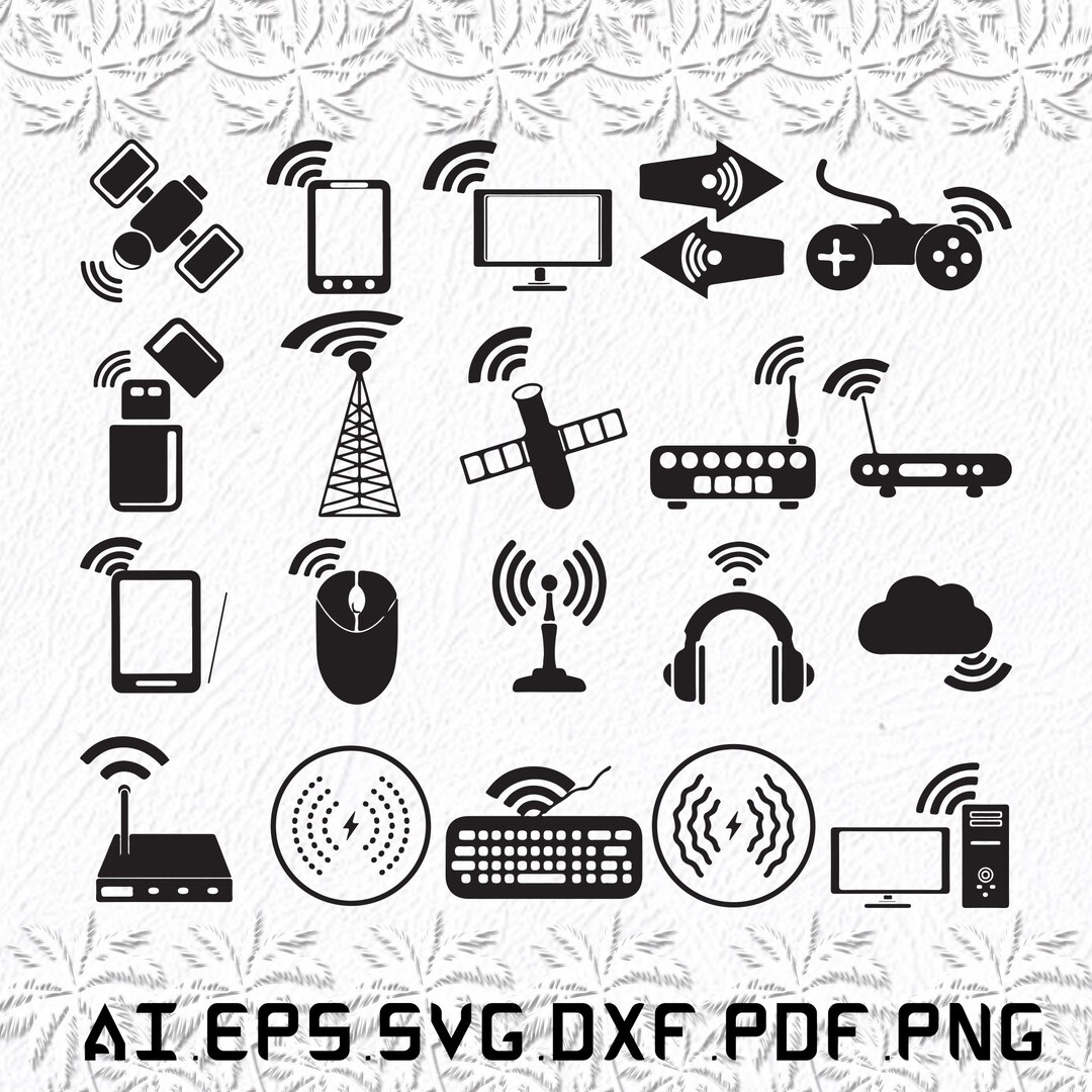 Black Wireless Svg, Black Wireles Svg, Black Svg, White, Wireless, SVG ...