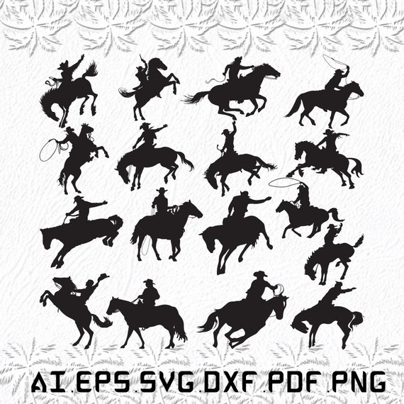 Rodeos Svg Rodeo Svg Cowboy Svg Cowgirl Horse SVG Ai - Etsy