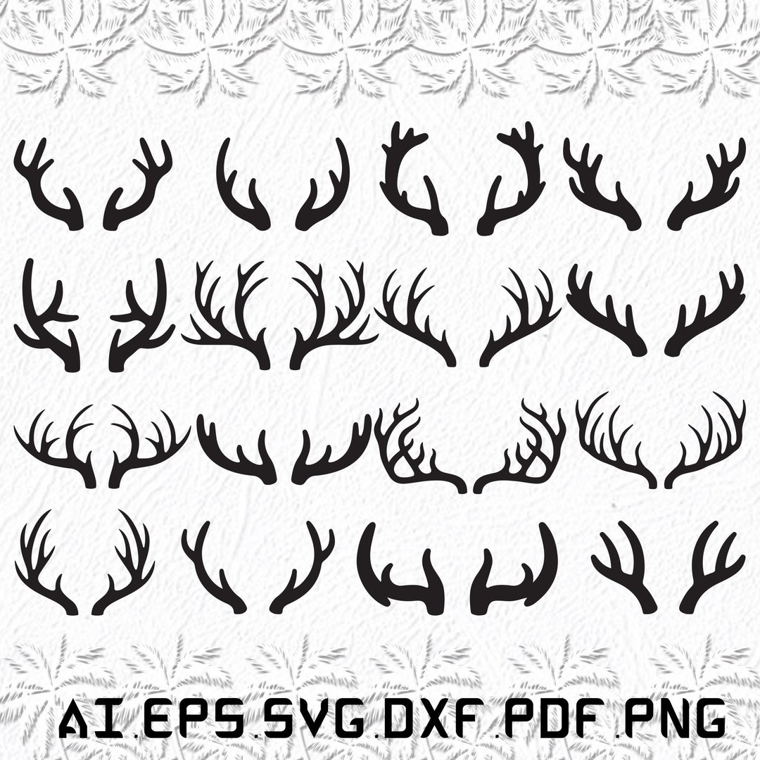 Deer Horn Svg, Deer Horns Svg, Deer Svg, Deer, Nature, SVG, Ai, Pdf ...