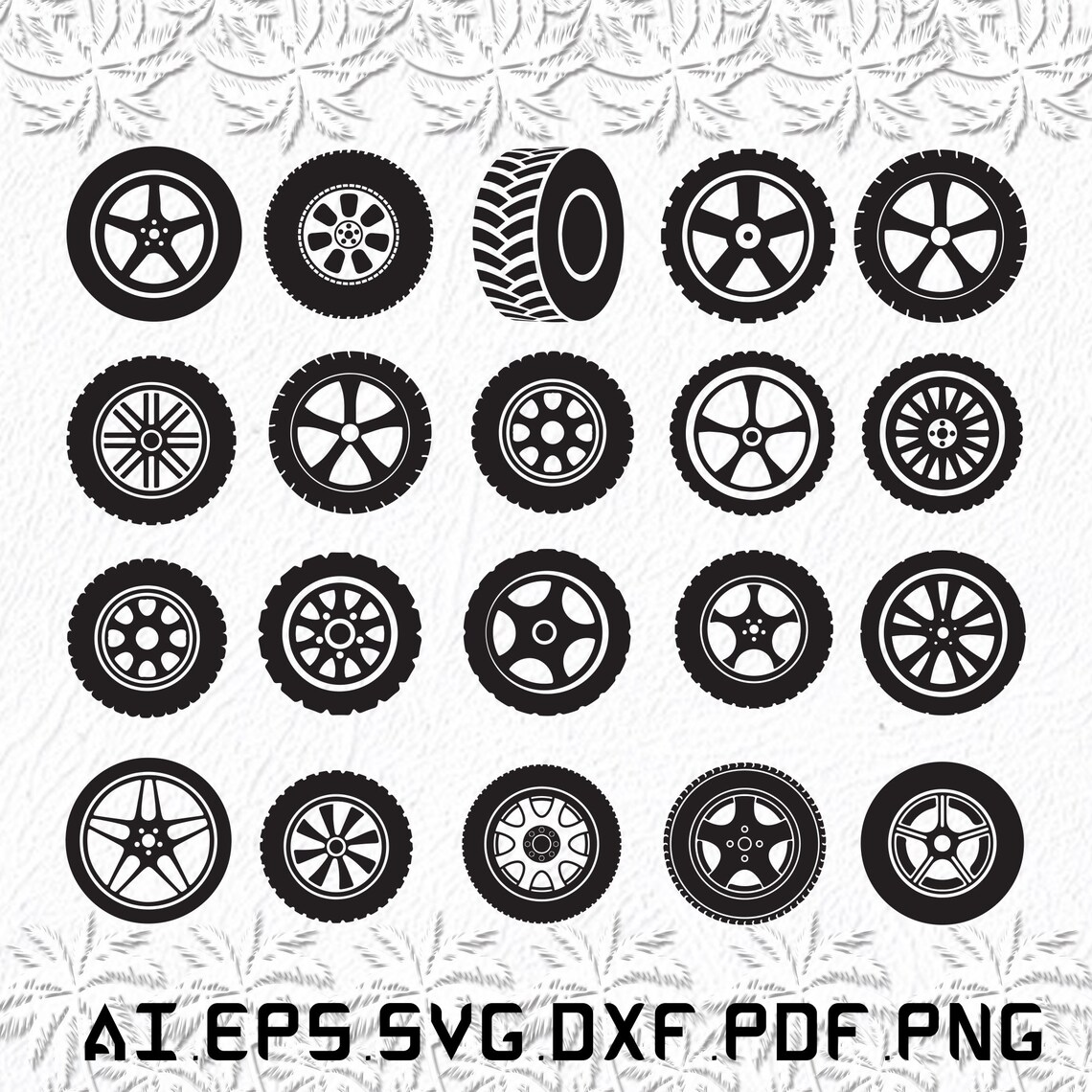 Tyre Svg Tyres Svg Car Svg Black Rubber SVG Ai Pdf - Etsy