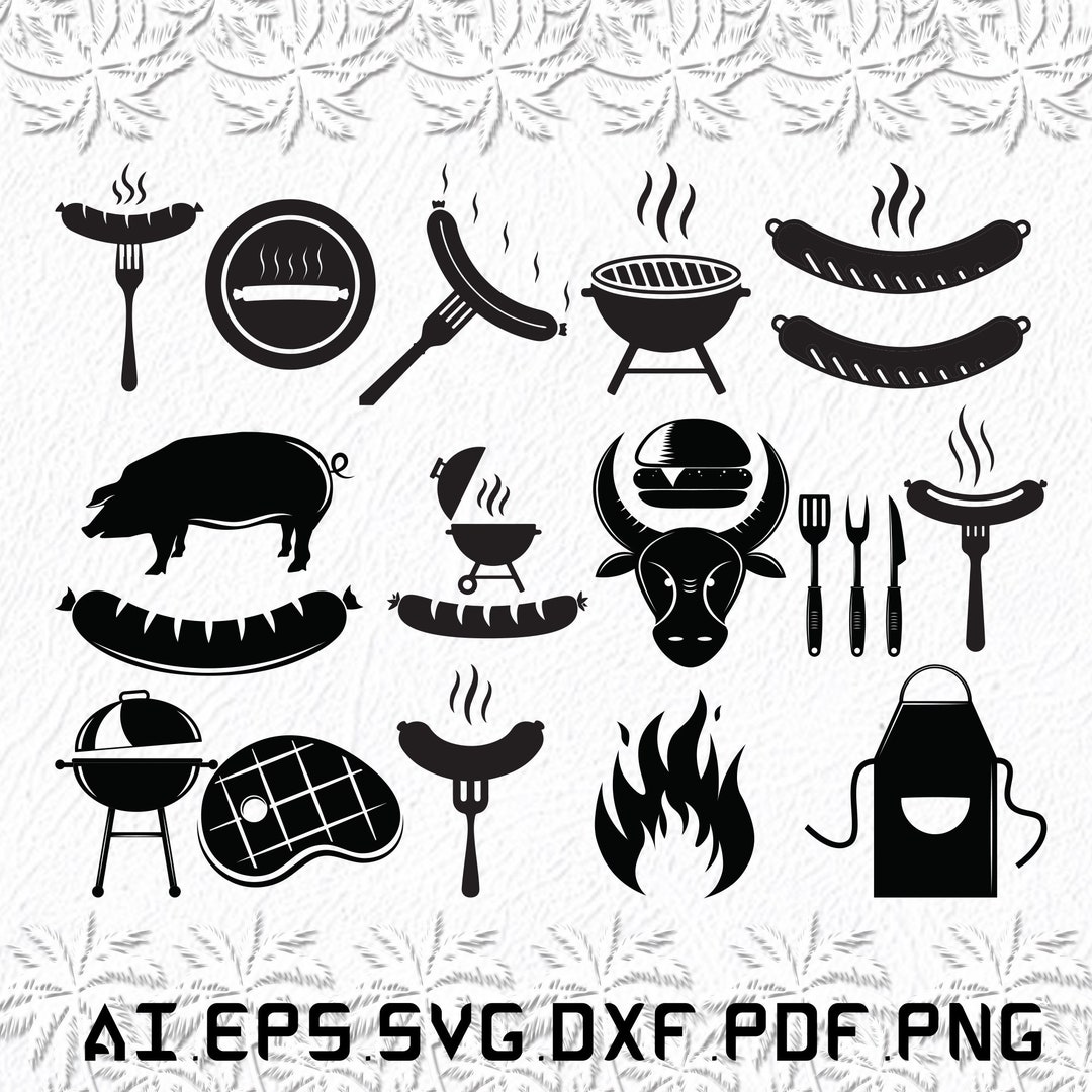 Grilled Sausage Svg, Grilled Sausages Svg, Grille's Svg, Grilled ...