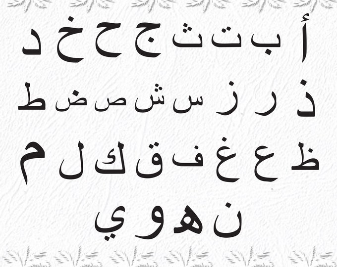 28 Arabic Letters Jpeg, Png and Svg. Arabic Letters Clipart. Instant ...