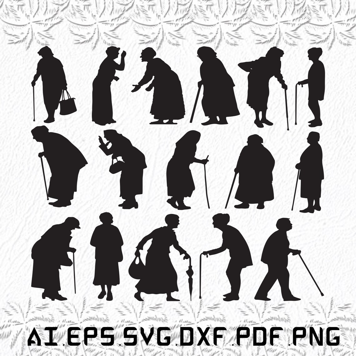 Old Woman Svg Women Svg Old Svg Old Womans Girl SVG Ai - Etsy