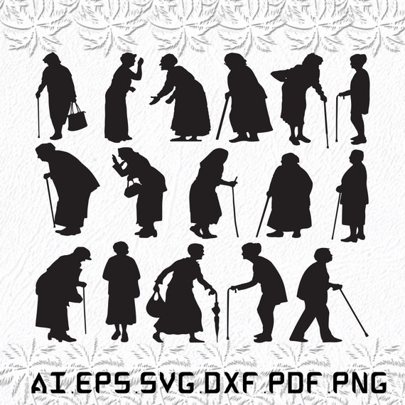 Old Woman Svg Women Svg Old Svg Old Womans Girl SVG Ai - Etsy