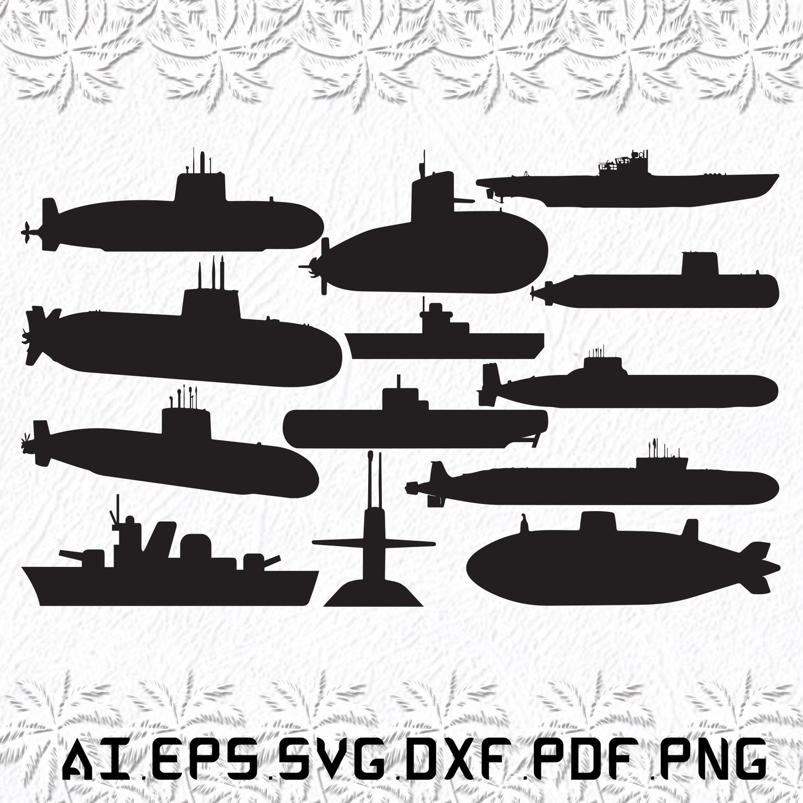 Submarine Svg Submarines Svg Army Svg Navy War SVG Ai - Etsy