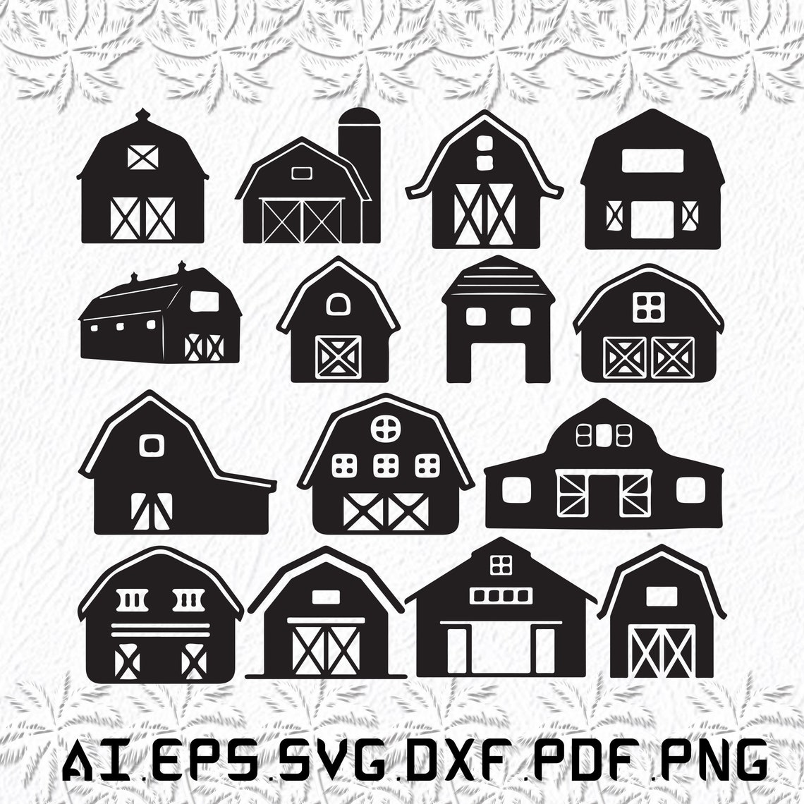 Barn House Svg Barn Svg House Svg Farm Rural SVG Ai - Etsy