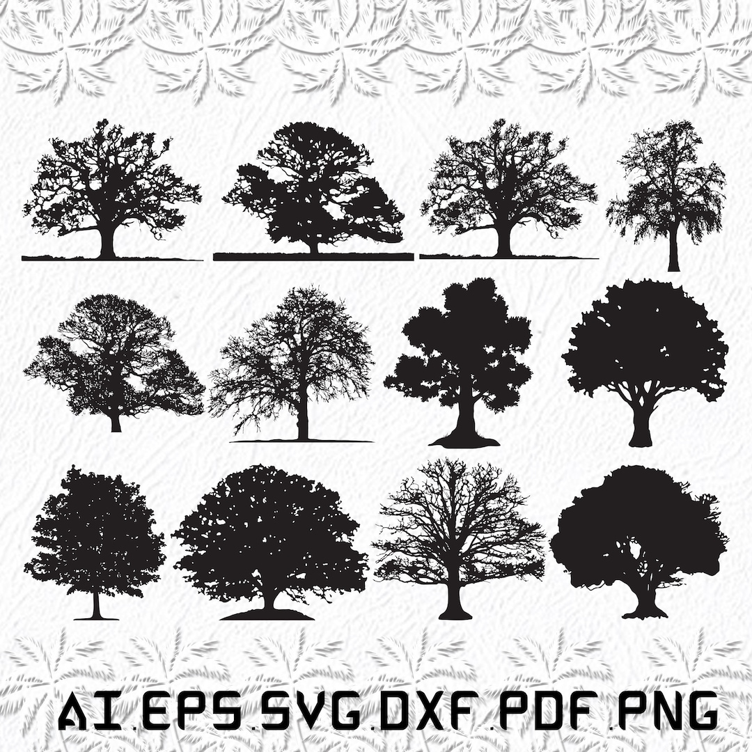 Oak Tree Svg, Trees Svg, Oak Svg, Leaf, Tree, SVG, Ai, Pdf, Eps, Svg ...