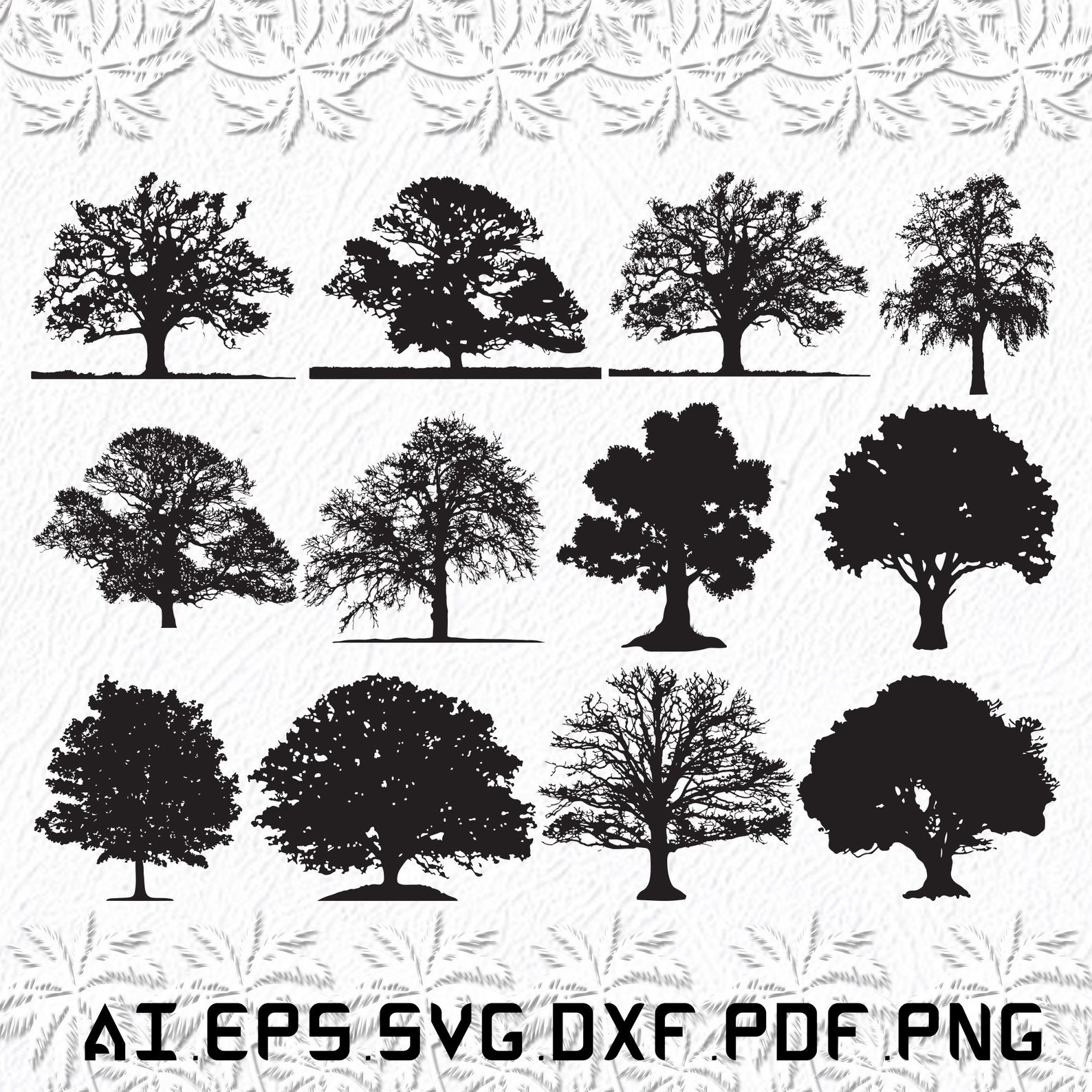 Oak Tree Svg Trees Svg Oak Svg Leaf Tree SVG Ai Pdf - Etsy