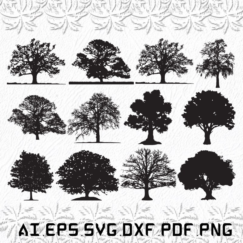 Oak Tree Svg - Etsy