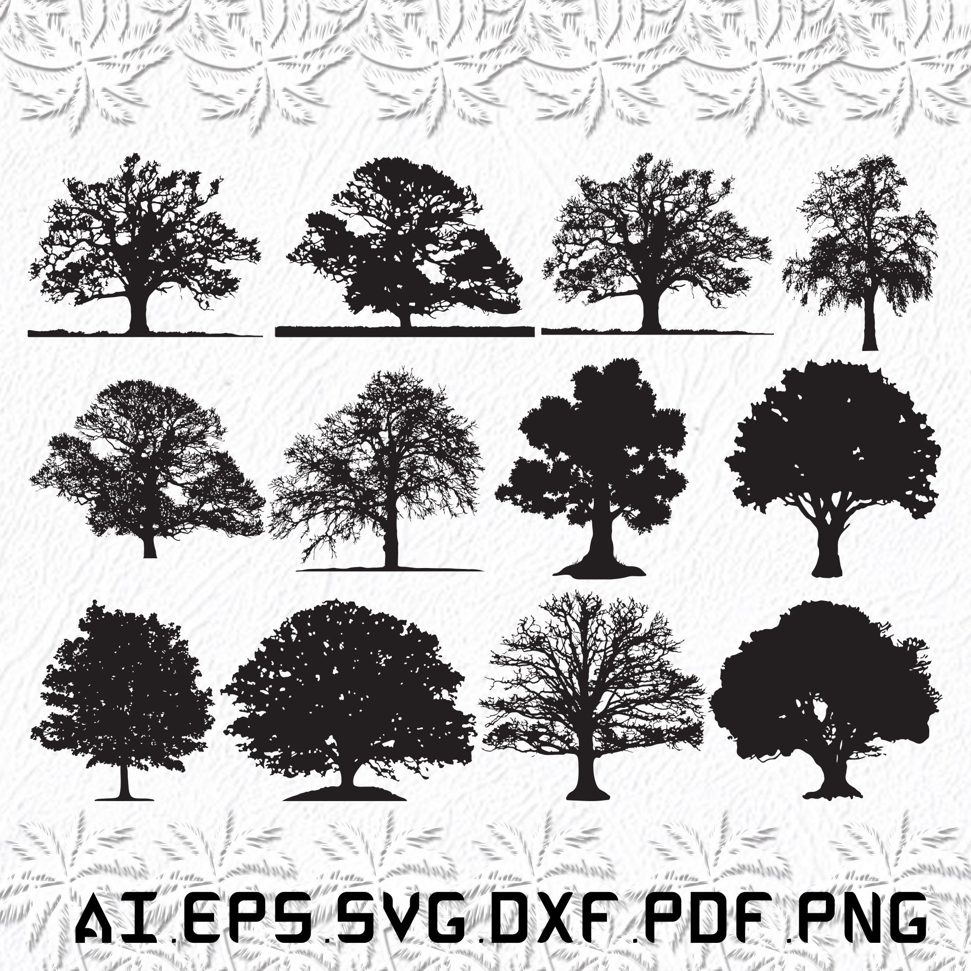Oak Tree Svg Trees Svg Oak Svg Leaf Tree SVG Ai Pdf - Etsy Israel