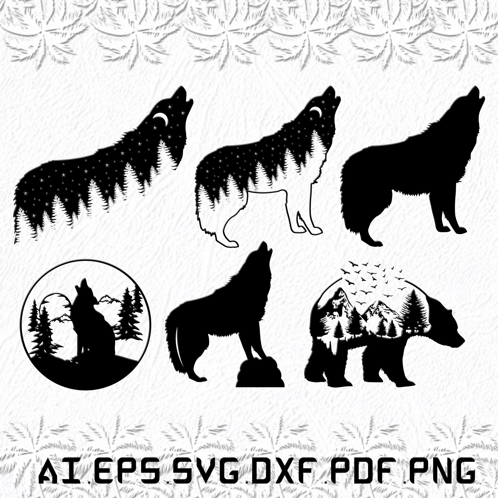 Wolf Mountain SVG Wolf Svg Mountain SVG Hunting SVG Ai - Etsy Canada