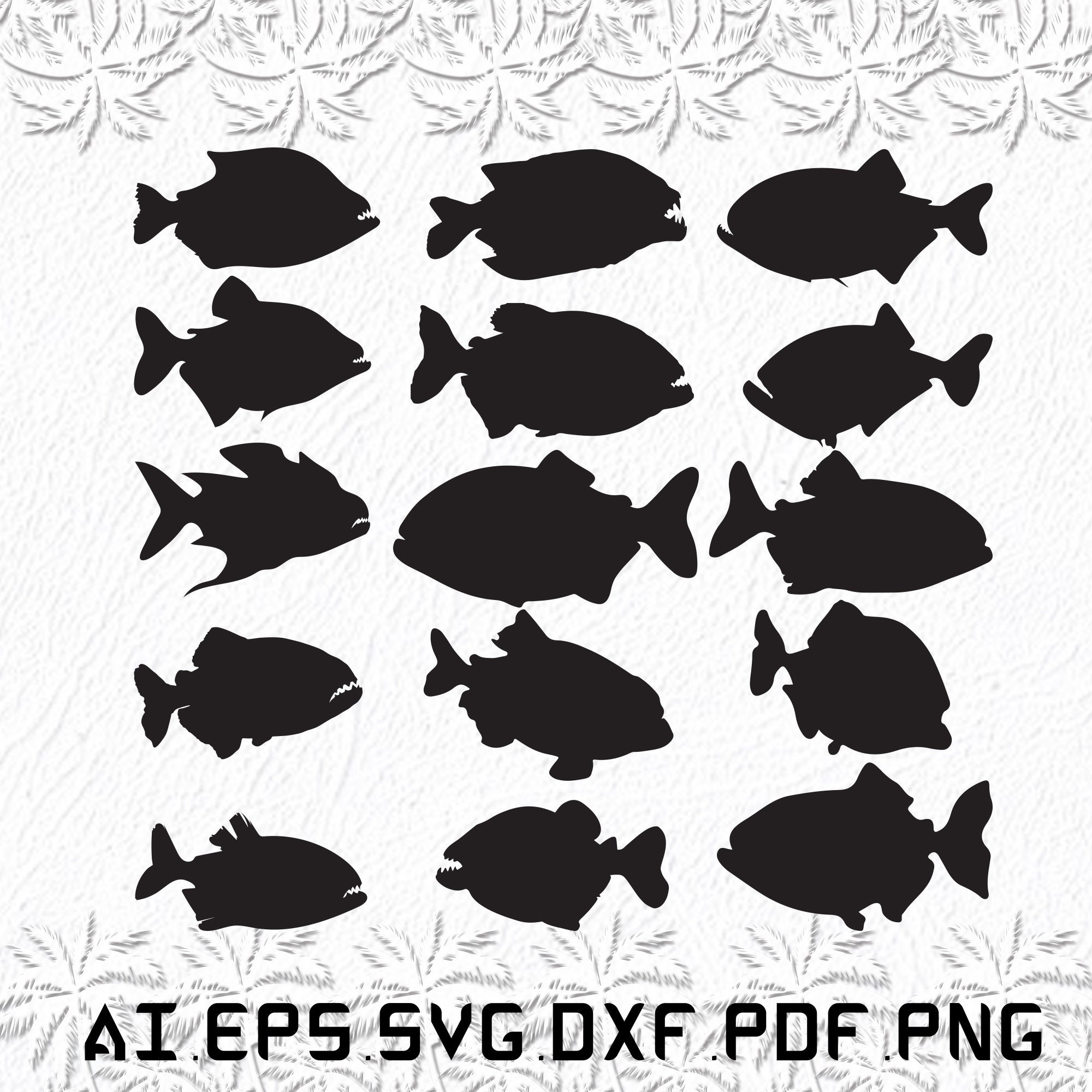 Piranha Svg Piranhas Svg Fishs Svg Animal Fish SVG Ai - Etsy Australia