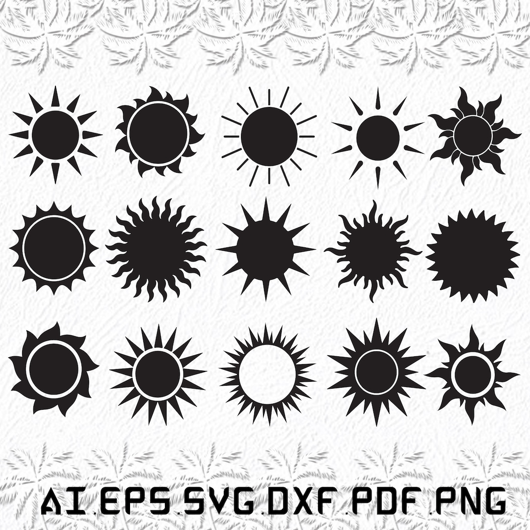 Suns Svg, Sun Svg, Fire Svg, Star, Nature, SVG, Ai, Pdf, Eps, Svg, Dxf ...